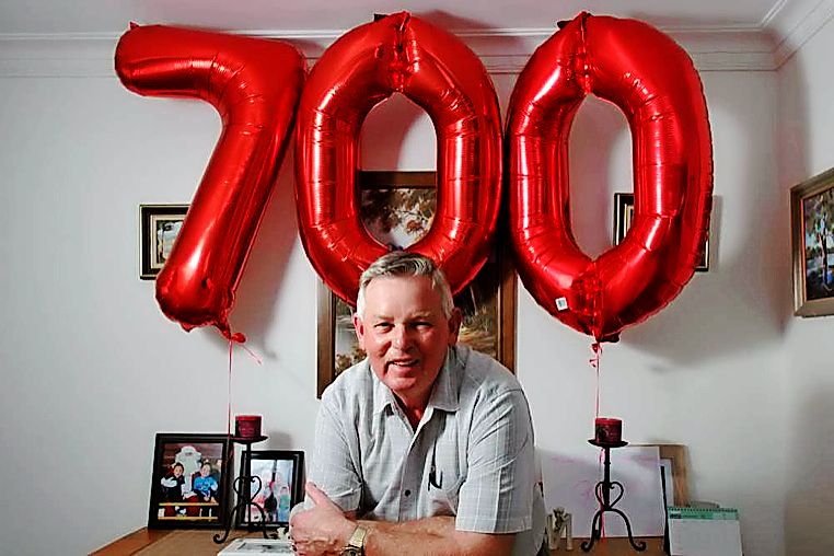 Melton man Graham Dempsey celebrates 700th milestone